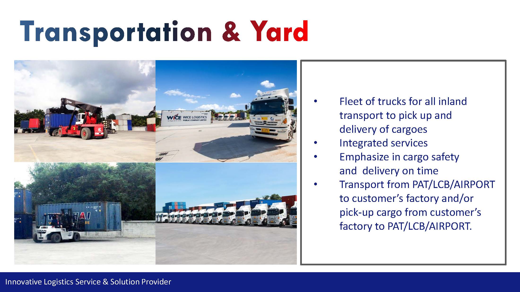 หน้าหลัก - WICE Logistics Public Company Limited