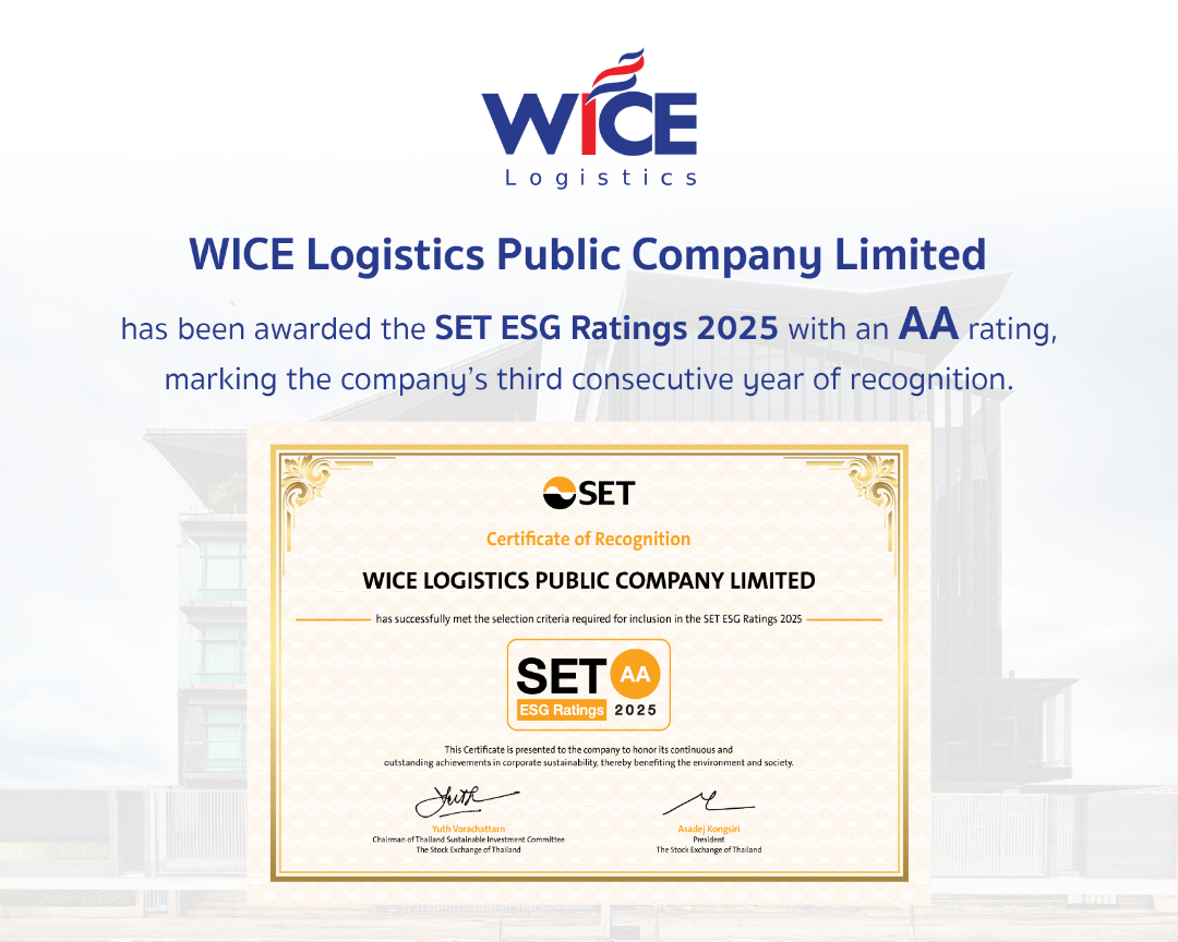 WICE Receives SET ESG Ratings 2025, Reflecting Its Commitment to ESG ...